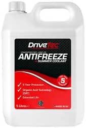 Drive Tec Red Antifreeze Coolant 5L 5 Litre Concentrated Diesel ...