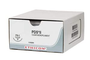 Buy Ethicon NW9304 PDS II Sutures USP 4-0, 1/2 Circle Round Body ...