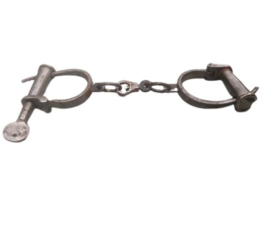 Vintage Hand Key Iron Police Jailer Handcuff and Shackle : Amazon.co.uk ...