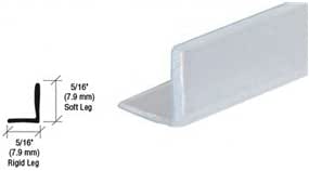 CRL Translucent Vinyl Edge L Seal with Pre-Applied Tape for 5/16 ...