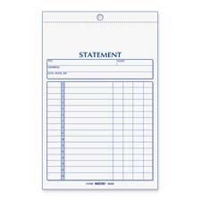 Statement Pads, Unnumbered, Carbon, Ruled, 5-1/2"x8-1/2" (RED8K882 ...