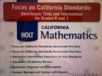 Holt Mathematics California: Focus On California Standards: Benchmark ...