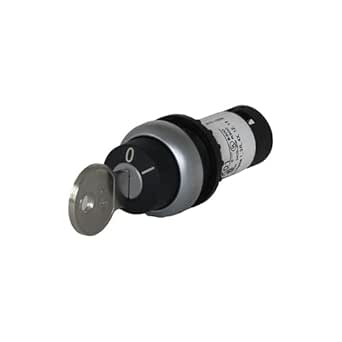 Eaton C22-WRS-MS2-K20 Key Operated Selector Switch, 2 Positions, Maintained Operation, Silver ...