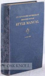 Style Manual, United States Government Printing Office, Revised Edition ...