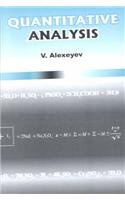 Quantitative Analysis: A Textbook: Alexeyev, Vladimir: 9780898750348 ...