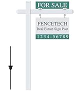 Amazon.com : FENCETECH Vinyl PVC Real Estate Sign Post 6' Tall, Realtor ...