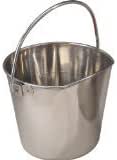 Amazon.com : Stainless Steel Flat Sided Pail 128oz : Pet Supplies