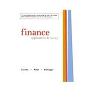 Finance: Applications and Theory Early Release: 9780073405186 ...