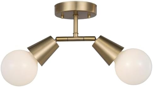 CRAFTRONOS 2-Light Modern Track Lighting Kit,Matte Brass Pivot Light ...