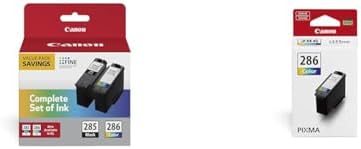 Amazon.com: Canon Genuine Ink PG-285 Black/CL-286 Color Cartridge Pack ...