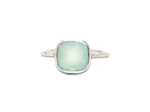 Amazon.com: Cut Aqua Chalcedony Ring, Promise Ring, Gift Item, Handmade Ring, Genuine Ring, Gift ...