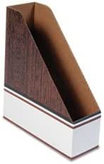 Amazon.com: - Corrugated Cardboard Magazine File, 4 x 11 x 12 3/4, Wood ...