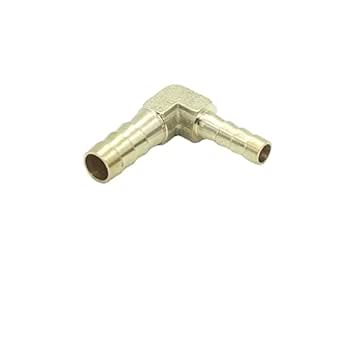 CDQBWKJGFJ 3 Pcs Brass 1/4" x 3/8" Hose Barb Elbow Reducer 90 Degree L Right Angle Barbed ...