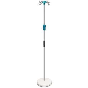 Amazon.com: IV Pole Stand Adjustable Height 44”to77”,with 4 Hooks and ...