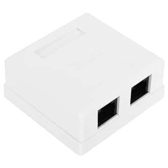 RJ45 Surface Mount Box, Information Network 2pcs RJ45-8P8C Cat6 Mount ...