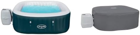 Lay-Z-Spa Ibiza AirJet Inflatable Hot Tub Spa 4-6 person & Small Square ...