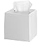 Amazon.com: White Tissue Box Cover Square - Plastic Facial Tissue Box ...