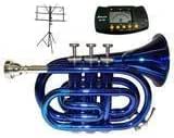 Amazon.com: Merano WD480BL B Pocket Trumpet with Case, Mouth Piece ...