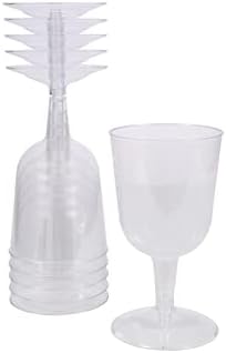 Amazon.com | Clear Plastic Wine Glass Stemware 5 Oz: Wine Glasses