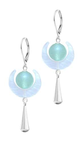 Amazon.com: HQFJW Crescent Moon Natural Round Green Dongling Jade Stone ...