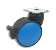 Cool Casters - Black Caster with Blue Finish - Item #400-75-BL-BU-SP-WB ...