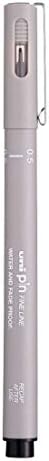 uni-ball PIN-200 0.5 mm Fineliner Drawing Pen, Light Grey Ink, Pack of ...