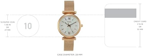 Amazon.com: Fossil Women's Carlie Mini Quartz Stainless Steel Mesh ...