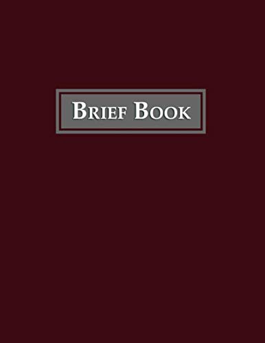 Brief Book: Case Review Templates (Cream Paper) (Law School Notebooks ...