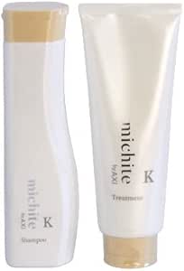 Amazon | クオレ michite by AXI シャンプーK 250ml ＋ トリートメントK 200g セット｜ハリ・コシ・ふんわり仕上げ｜軟毛・細毛向け｜美容室専売品 | ノー ...