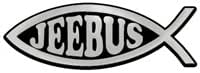 Amazon.com: Jeebus Fish Jesus Parody Plastic Auto Emblem - [Silver][3 3 ...