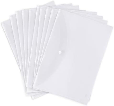 Trueflair Transparent Clear File Button Bags with Side Opening, Water ...