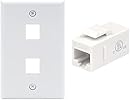 Amazon.com: VCE 2 Port Keystone Wall Plate UL Listed (10-Pack), Single ...