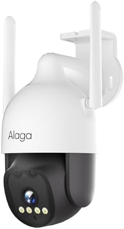 Alaga Outdoor Security Camera,Black Light Full Color,360° Detailed ...