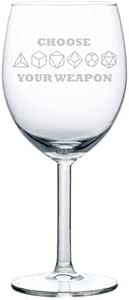 Amazon.com | MIP Wine Glass Goblet Gift Choose Your Weapon Game Dice ...