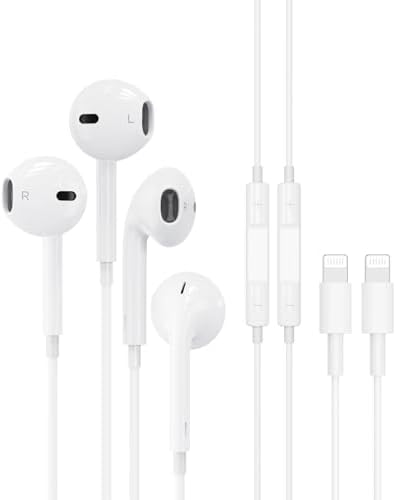 Amazon.com: 2 Pack Apple Earbuds Headphones with Lightning Connector ...