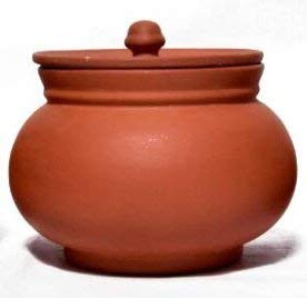 Daksh Craft Villa Clay Curd Pot/Dahi Handi/Biryani Handi with Lid, 100% ...