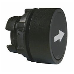 22mm Push Button Body, Thermoplastic, Momentary, Black, Flush, Blue ...