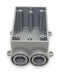 Weatherproof Box, 2Inlet, 3/4 in Hub, PVC - Amazon.com