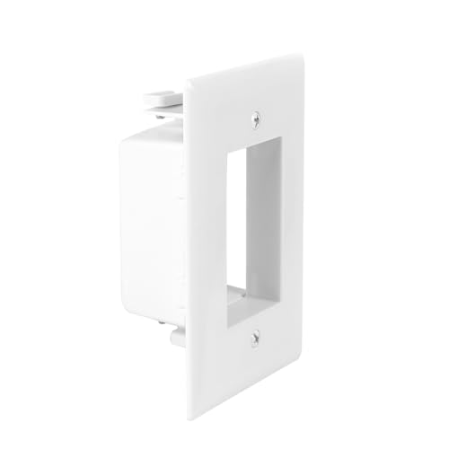 Single-Gang Quick Install Bulk Wire Plate, White - Want It All