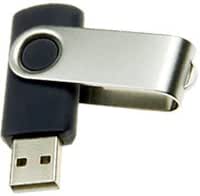 Amazon.com: 32GB USB 2.0 FlashDrive Rectangular Swivel Black/Silver in ...