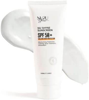 Amazon.com: NU2U Skincare NU Shyne Sunscreen | Broad Spectrum SPF 50 ...