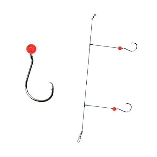 Amazon.com: 3 Pack '2/0' Bead Rig Surf Fishing Hi-Lo Double Drop Hand ...