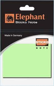 Elephant Sticky Note Green Color, Self -Stick Notes Colors Stickers ...