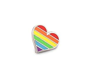 Compoco Tiny Pride Pin LGBTQ Gay Heart Flag an Enamel Pin Decoration for Clothes and Bags ...