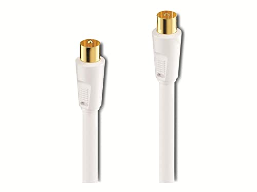 Sonero Antenna Cable IEC Plug/IEC Socket with Ferrite 10.0 m White ...