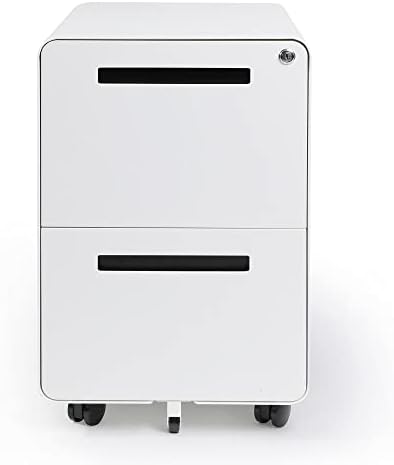 Moustache 2 Drawer File Cabinet with Lock, Under Desk Vertical Filing ...