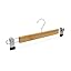 100x Black Wooden Trouser & Skirt Clip Hangers 36cm with Adjustable ...