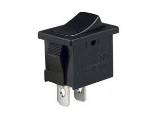 E-SWITCH R1966ABLKBLKEF R1966 Series 15 A SPST On-Off Quick Connect Panel Mount Rocker Switch ...
