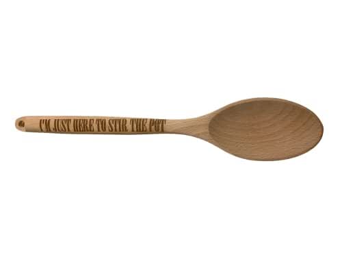 Amazon.com: Stir The Pot Engraved Wooden Spoon/Kitchen Puns/Kitchen ...