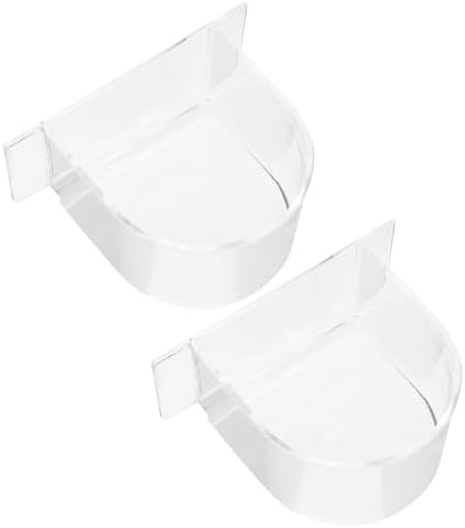 Amazon.com : 2pcs Bird Cage Feeding Container Bird Food Trough Bird ...